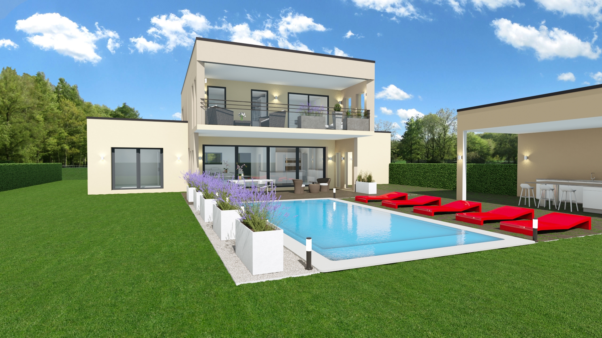 FACADE A - Maisons Elytis Lyon Ouest - Constructeur de maisons à Lyon